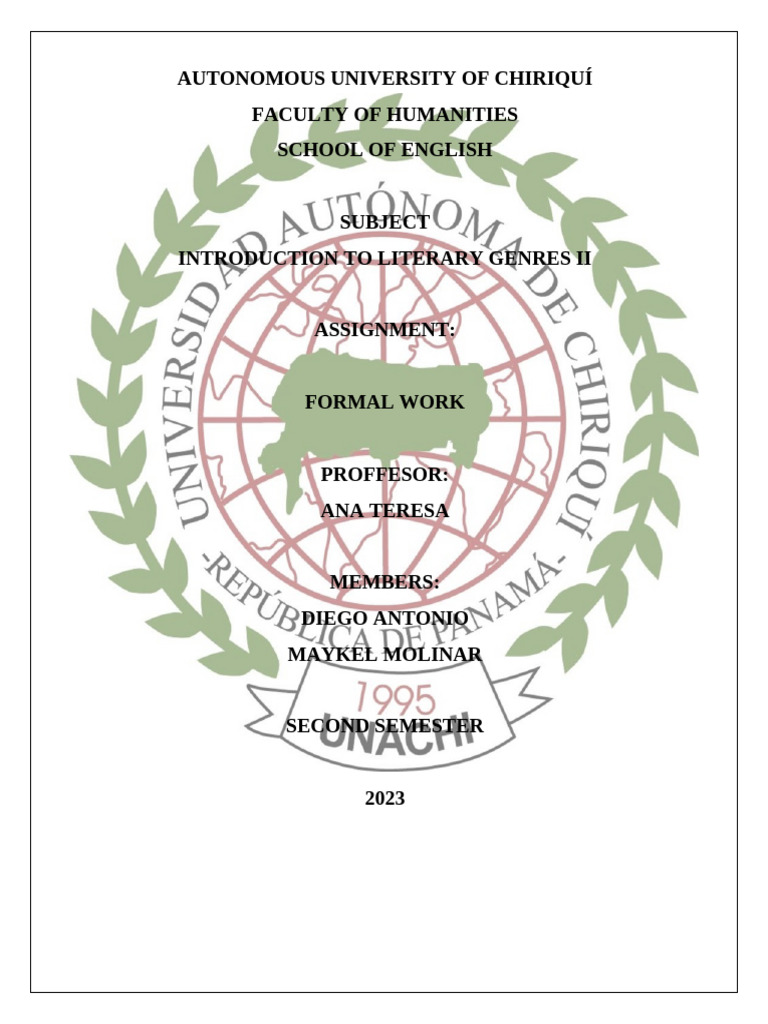 Formal Work-Literary Genres | PDF