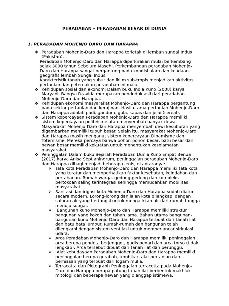 Peradaban-Peradaban Besar Di Dunia | PDF
