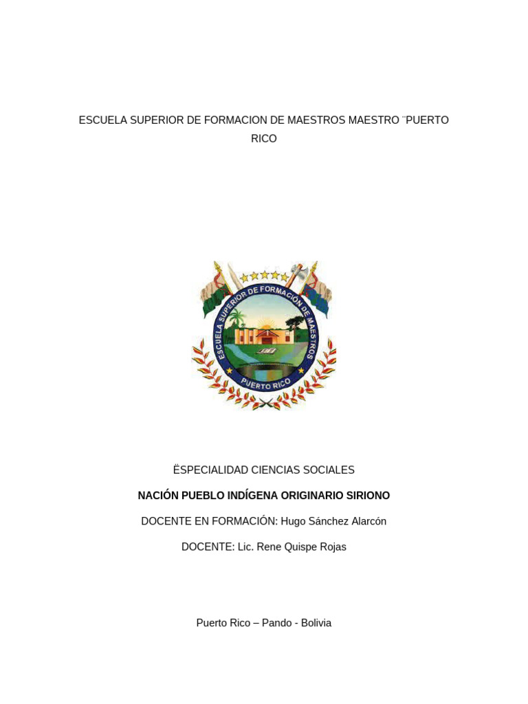 Cultura Siriono | PDF