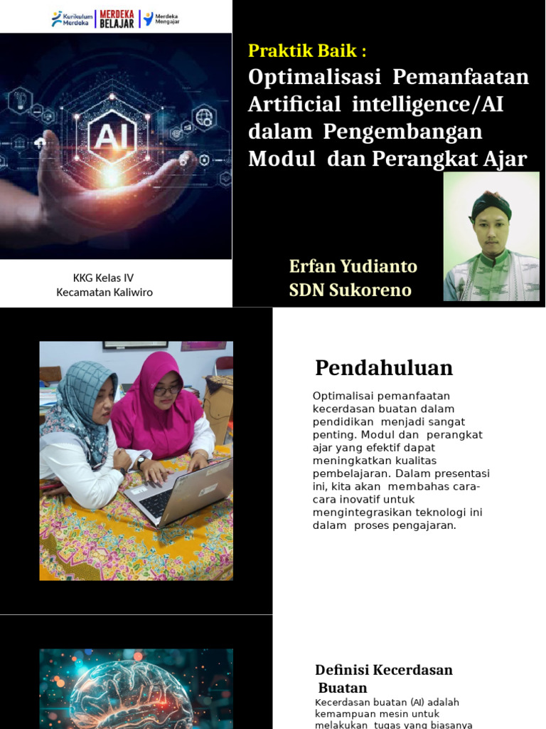 KKG 4 Optimalisasi Pemanfaatan Kecerdasan Buatan Dalam Pengembangan Modul Dan Perangkat Ajar | PDF