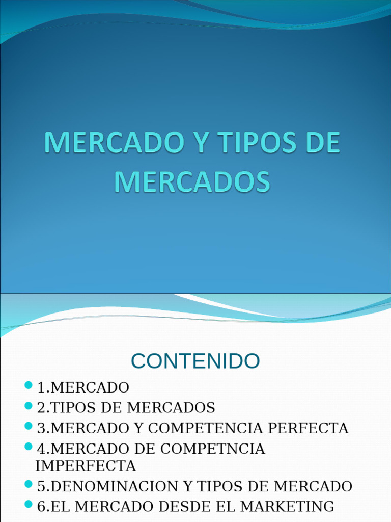 Mercado y Tipos de Mercados | PDF