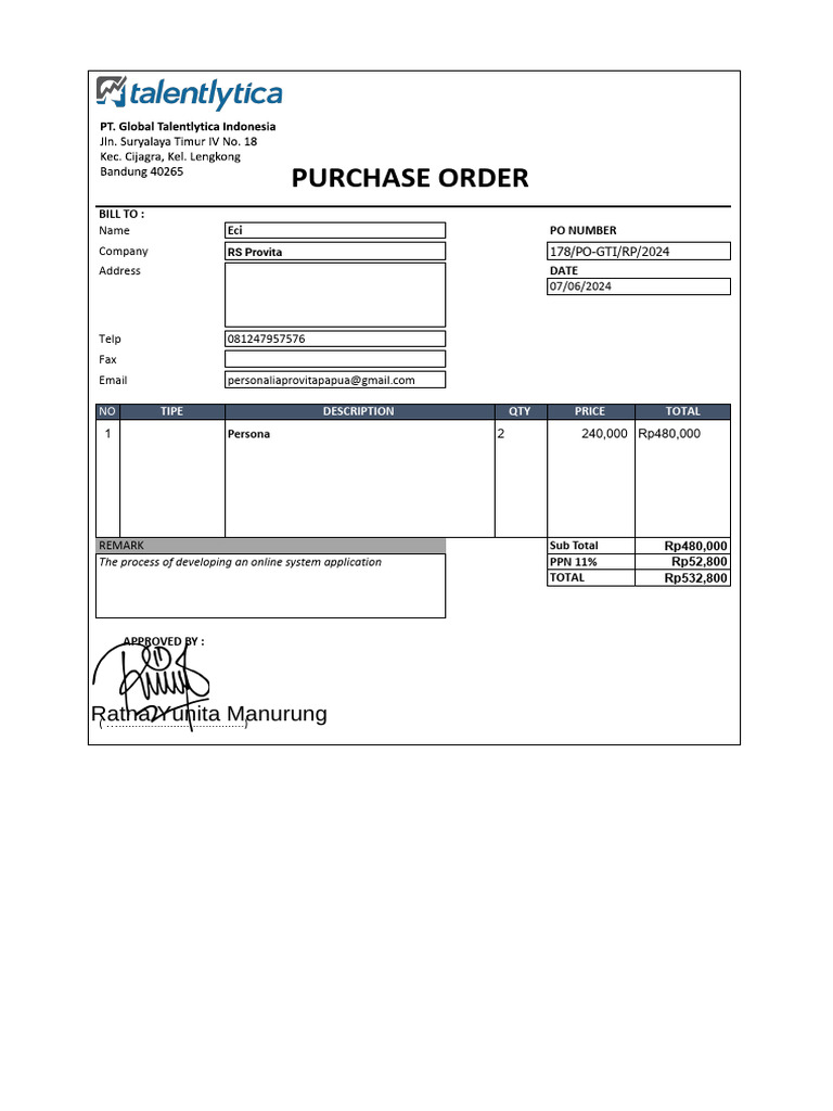 DRAFT - PURCHASE - ORDER - PO - Copy of FORM ORDER | PDF