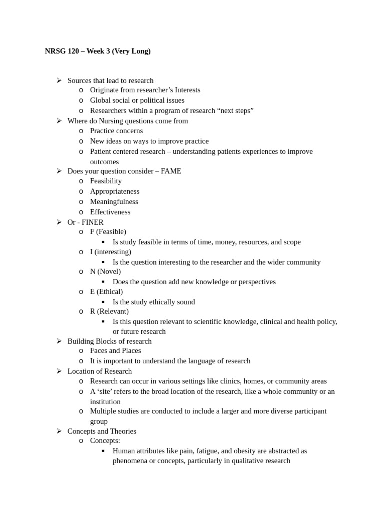 NRSG 120 Week 3 | PDF
