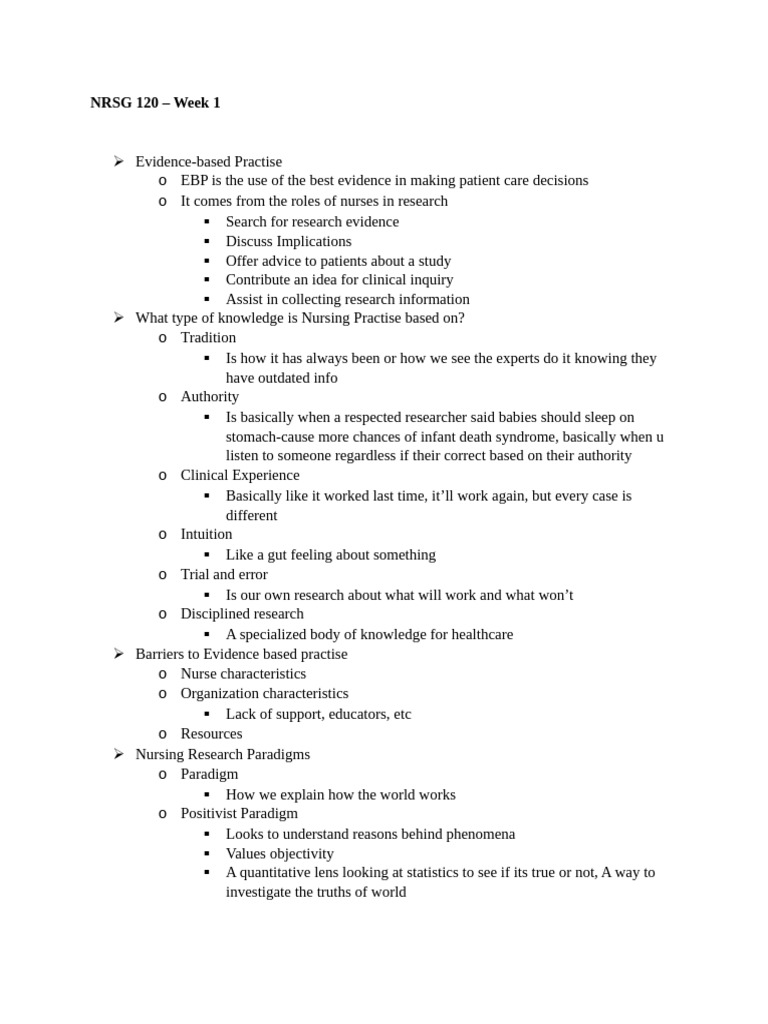 NRSG 120 Week 1 | PDF NRSG 120 Week 1 | PDF