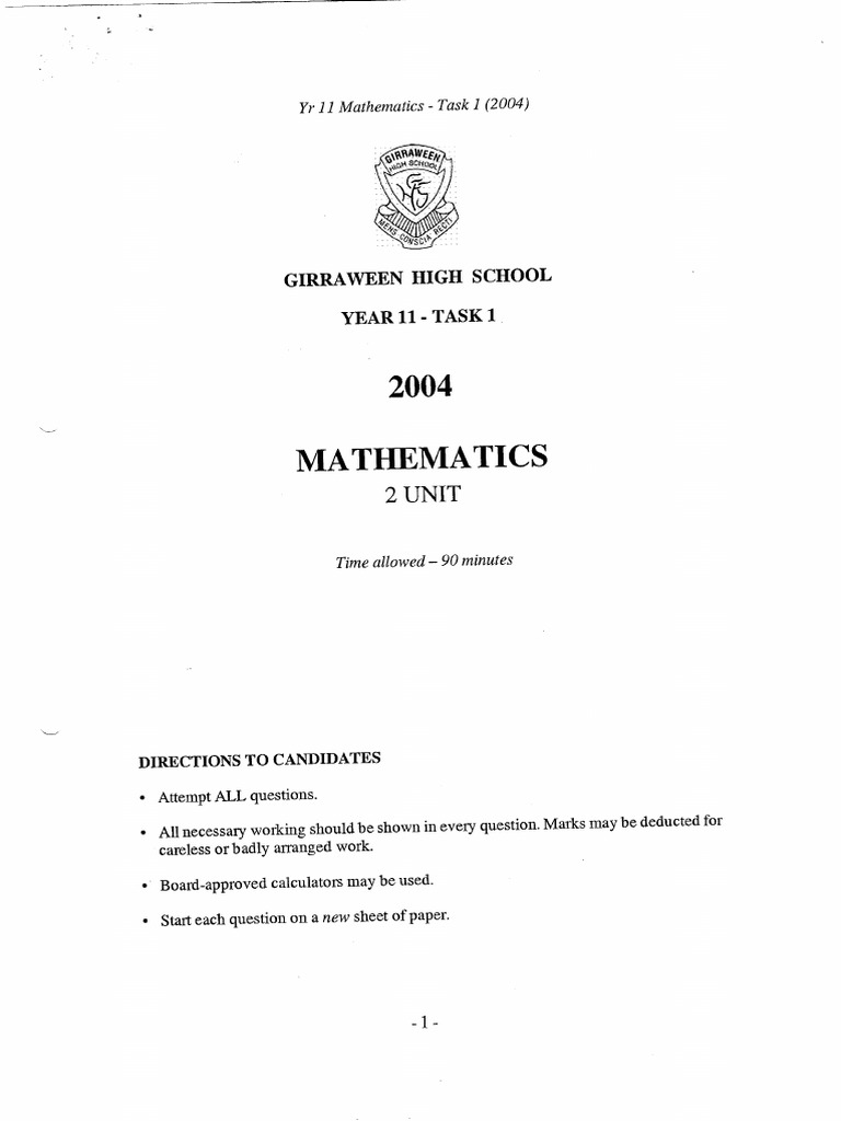 2004 Girraween 2U Pap&Sol2 | PDF
