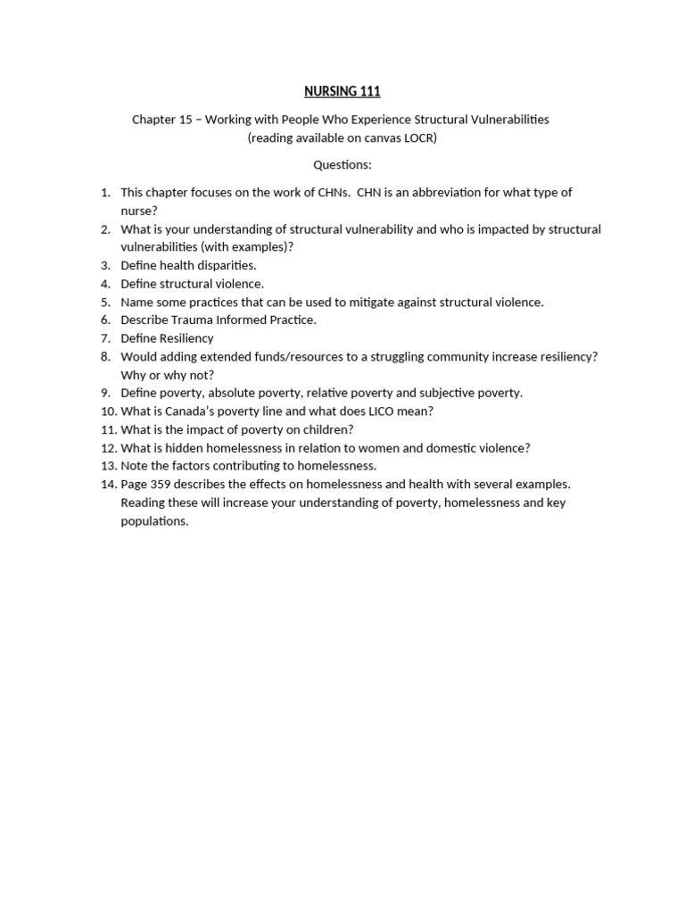 Chapter 15 - Questions | PDF