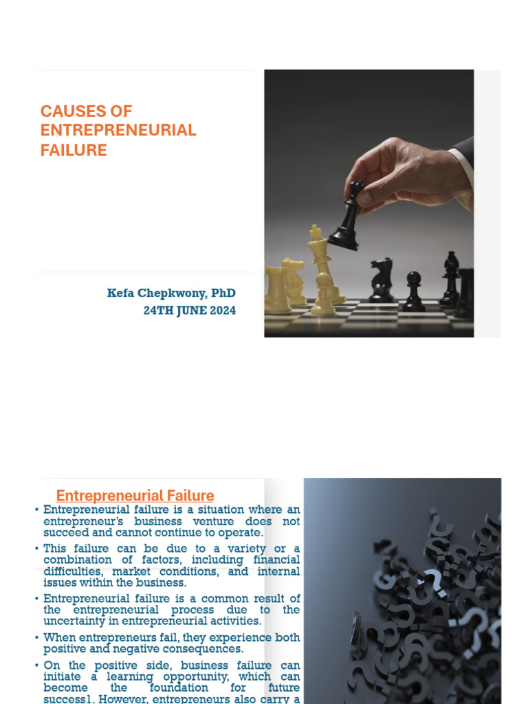 Causes of Entrepreneurial Failure | PDF