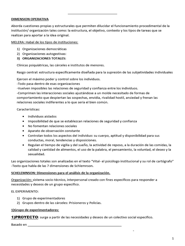 Final Oral - Institucional Psicologia UBA | PDF