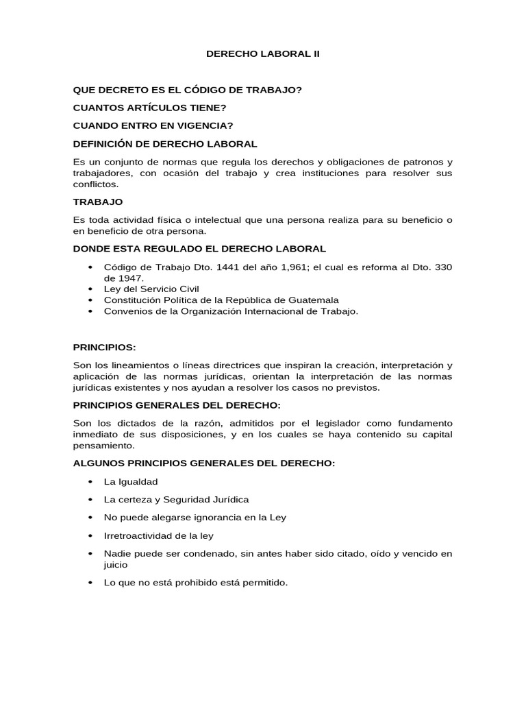 Derecho Laboral Ii | PDF