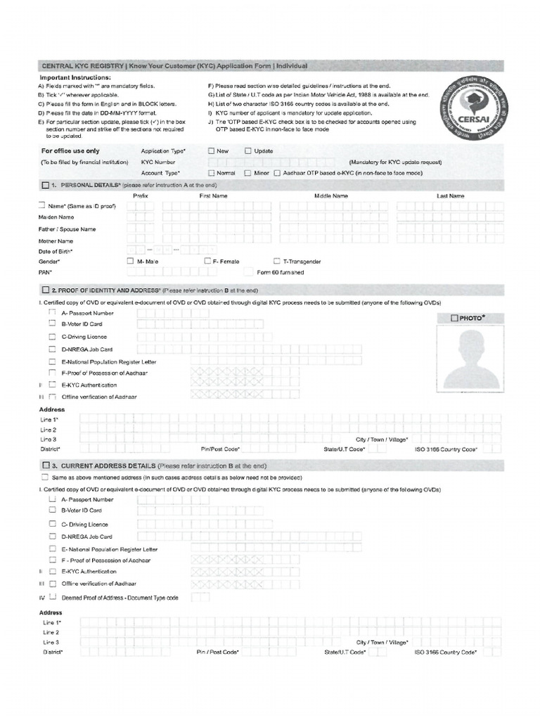 CKYC Form - Individual | PDF