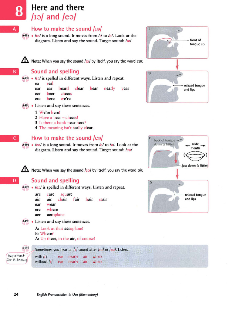 English Pronunciation in Use Elementary 2007 - Cambridge (1) (25-30) - 1 | PDF