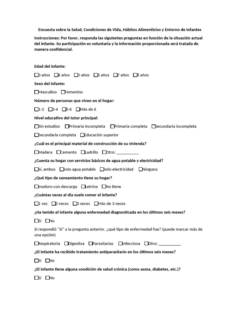 Encuesta de Salud y Entorno Infantil | PDF | Montañas | Población
