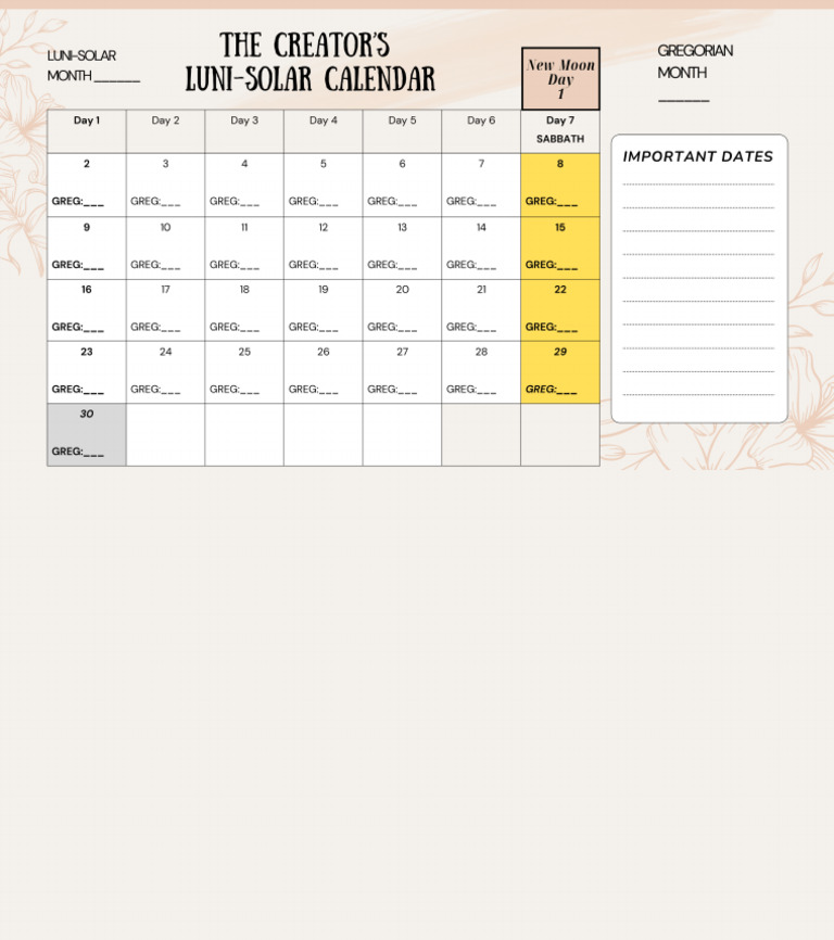 The Printable Creator's Calendar | PDF