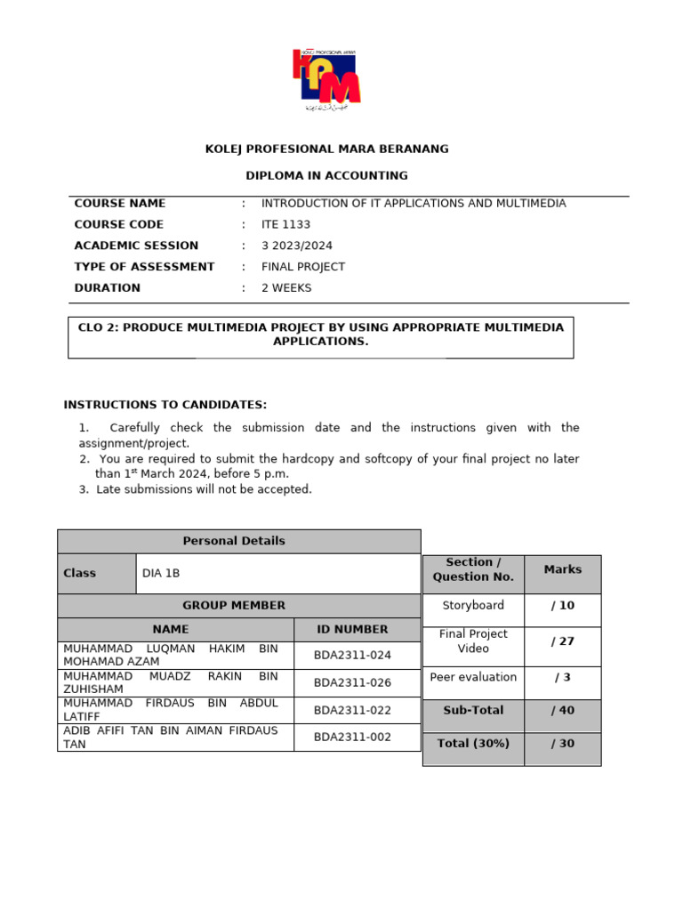 Ite Final Project 1133 | PDF