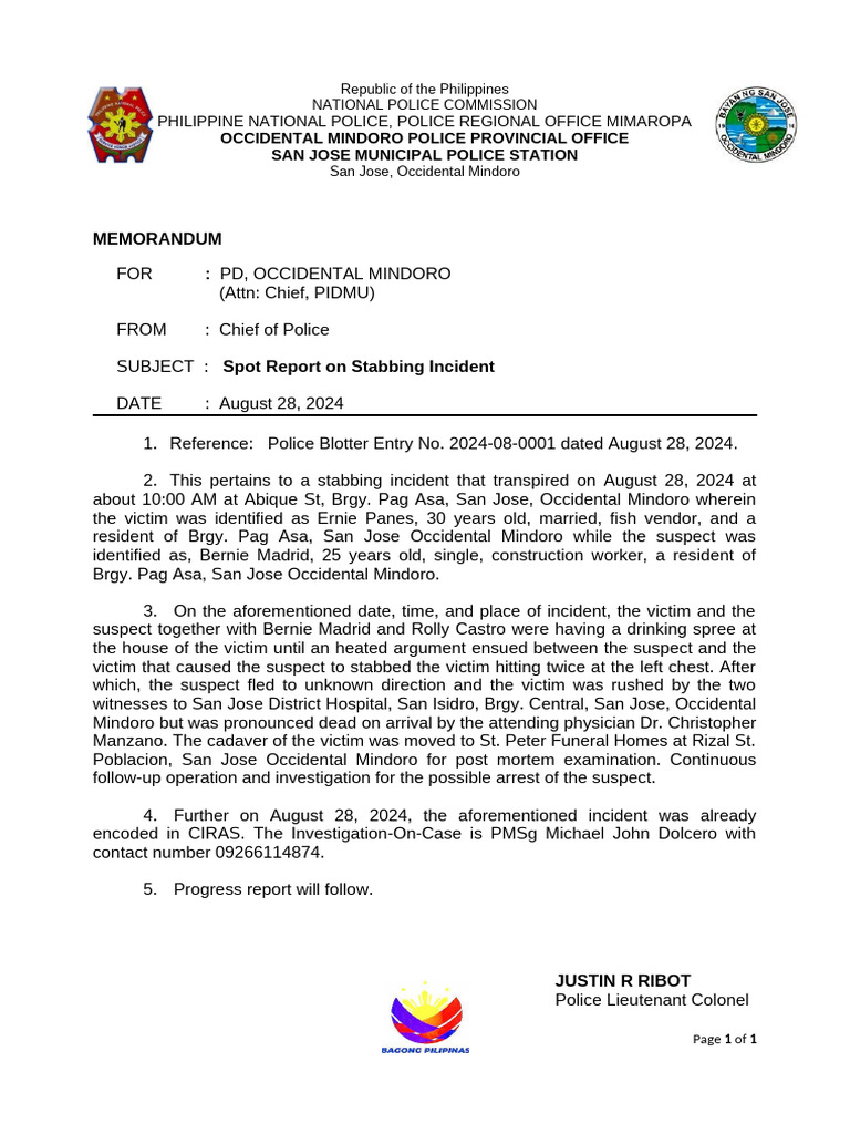 Spot Report 1 | PDF | Social Science