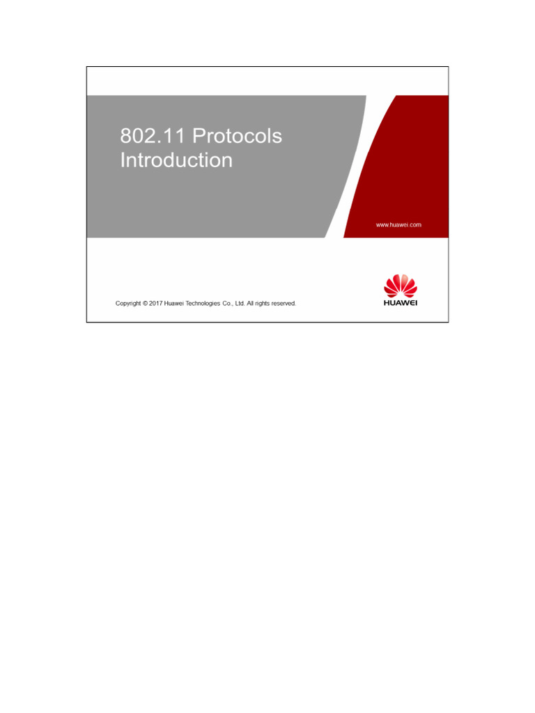 09 802.11 Protocols Introduction | PDF