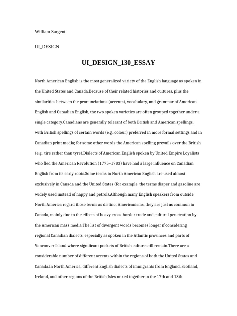 Ui Design 130 Essay | PDF