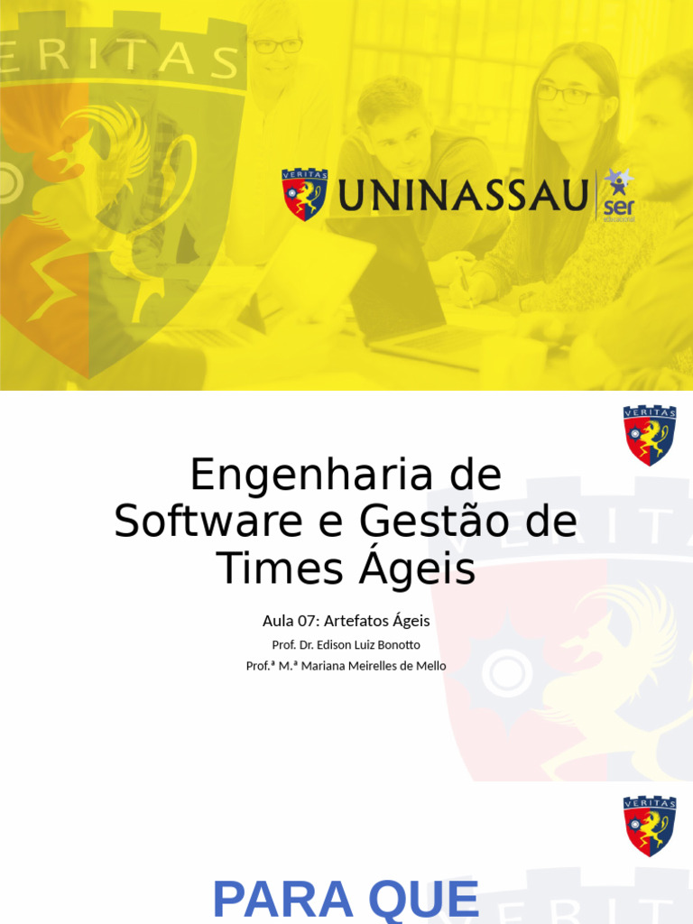 UNINASSAU ES 2024 Aula 07 Artefatos Ageis | PDF