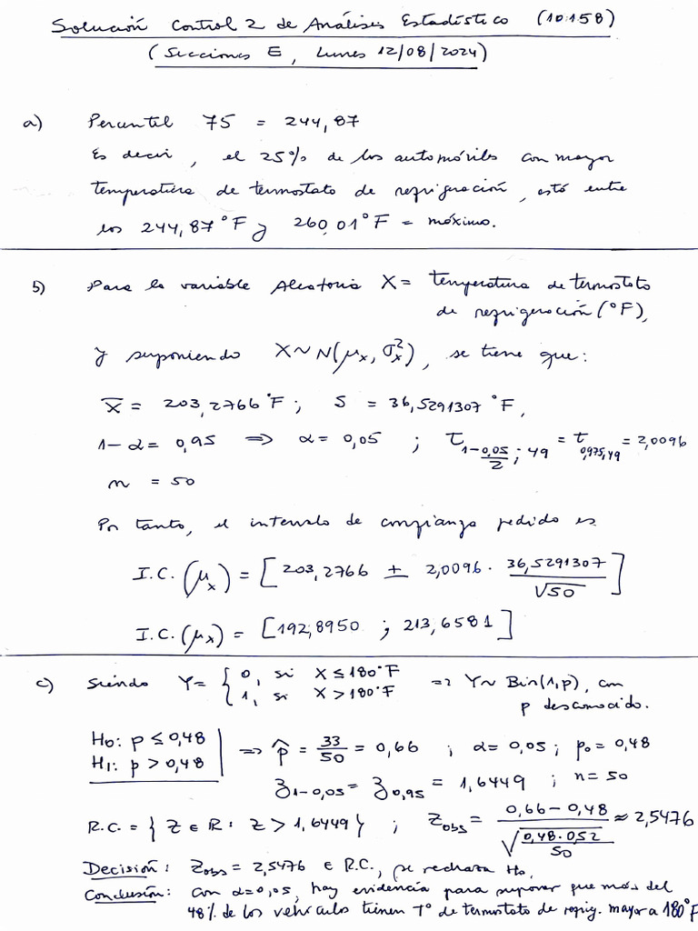 Pauta Control2 e 10158-Sem1 2024 | PDF