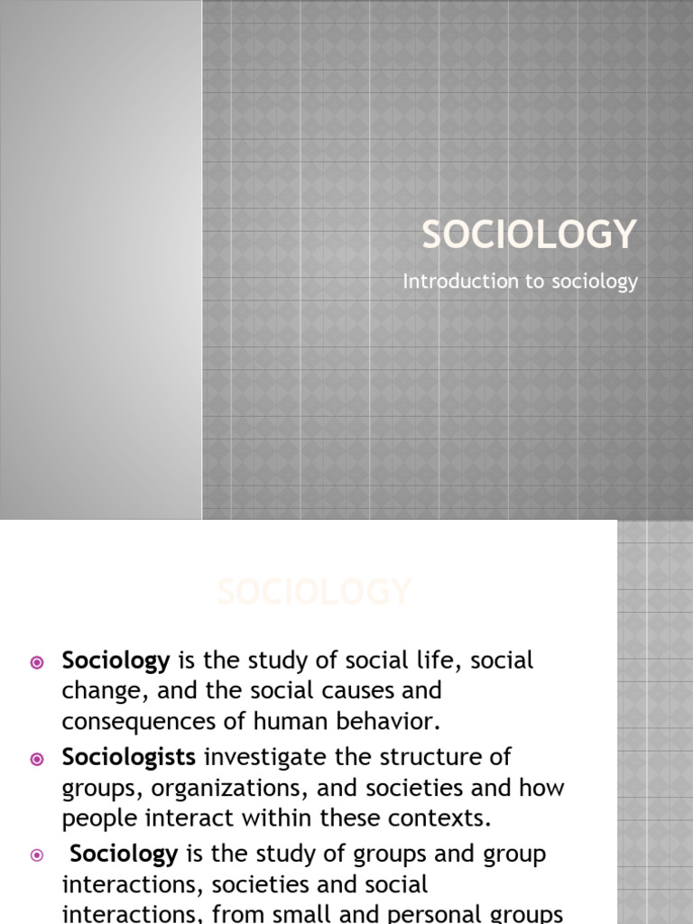Sociology | PDF