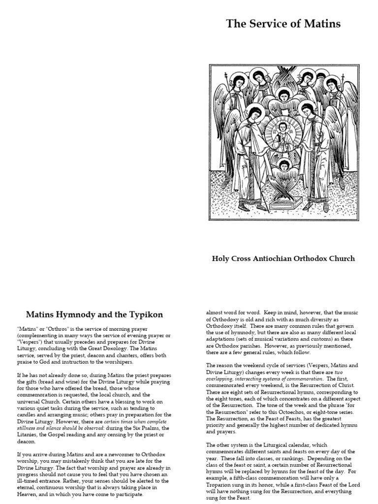 Matins Service Book | PDF