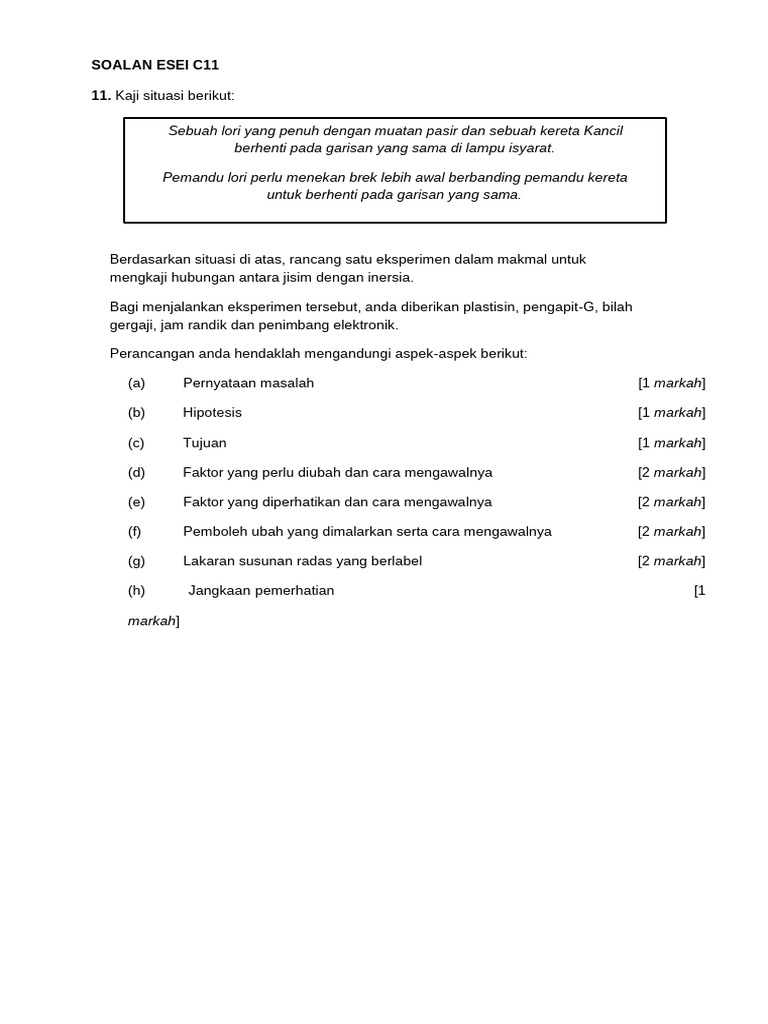 Soalan Esei C11 | PDF
