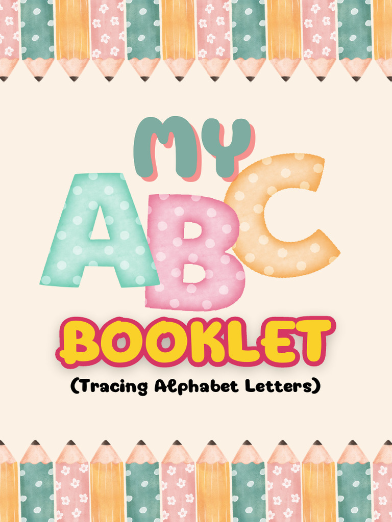 Colorful My ABC Tracing Letters Booklet Worksheet | PDF