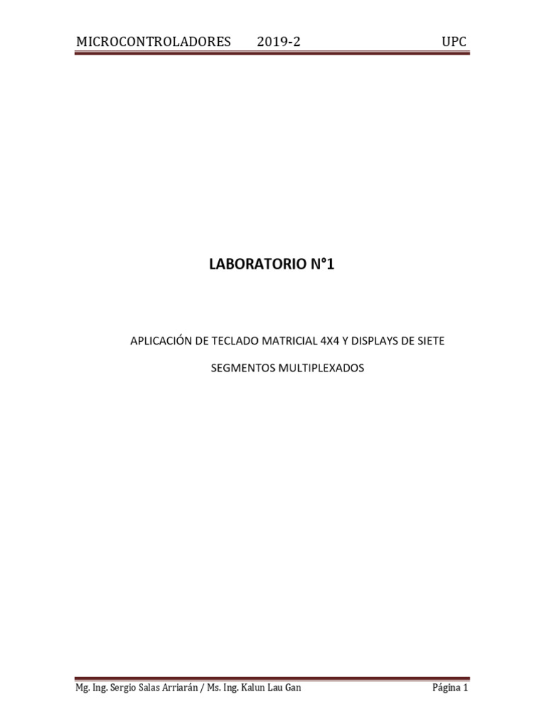 Laboratorio1 Microcontroladores | PDF