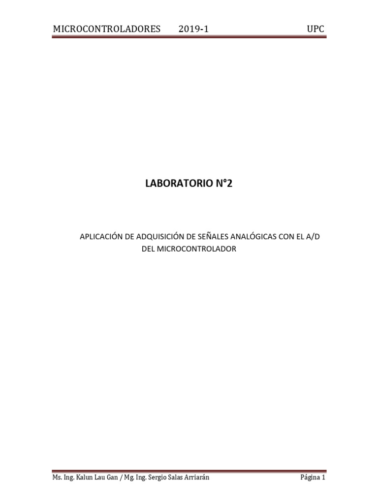 Laboratorio2 Microcontroladores | PDF