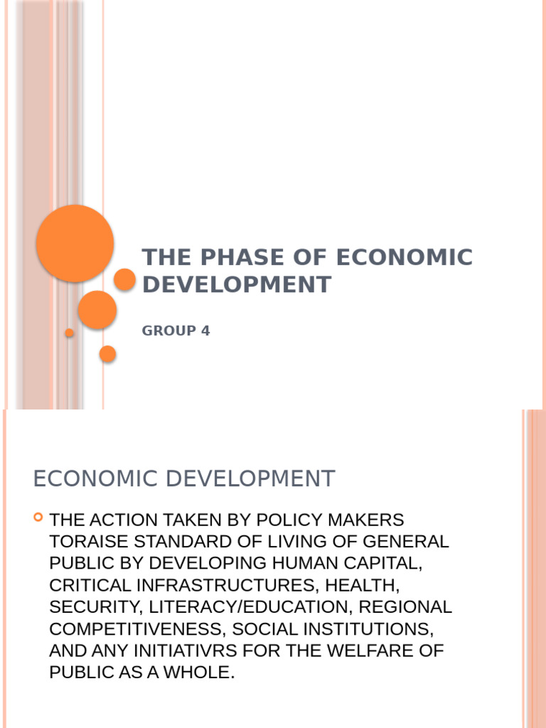 The Phase of Economic Development | PDF