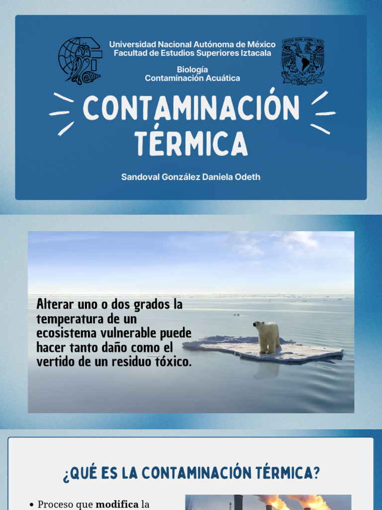 Contaminación Térmica | PDF | Agua | Contaminación
