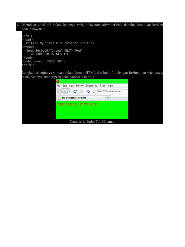 Membuat Judul Web | PDF