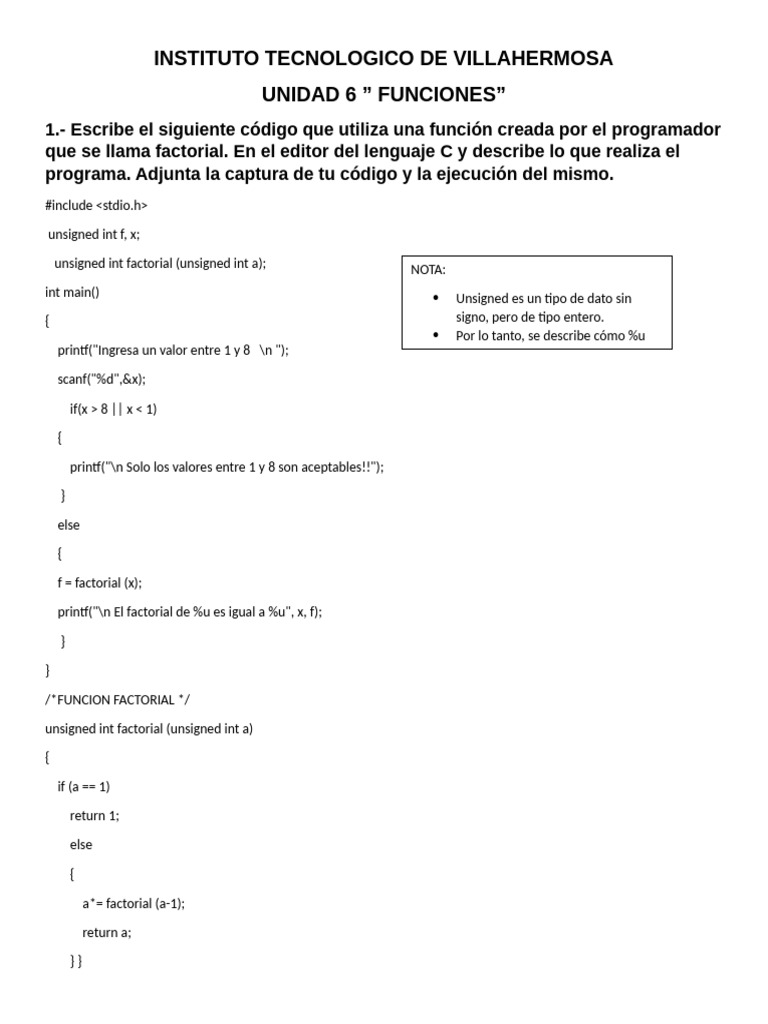 Funciones-C - Carlos Daniel López López | PDF