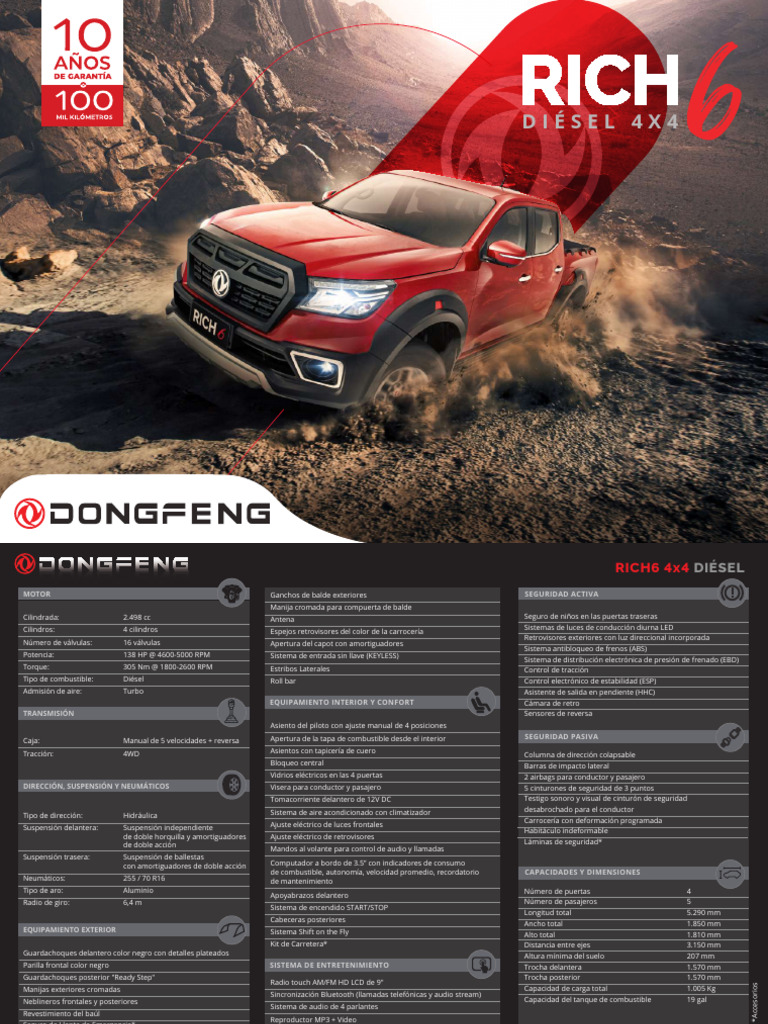 Ficha r6 Diesel 4x4 Sierra Off Road 2021 1 - Compressed | PDF