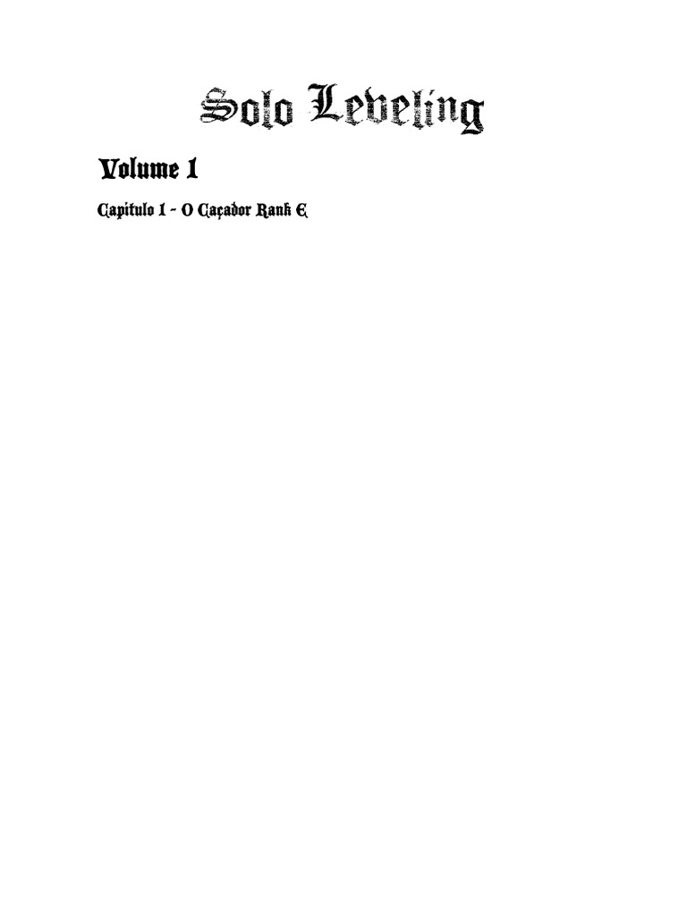 Chu-Gong - Solo Leveling 01 (Novel 1 Cap 1-10 Novel 2 Cap 1-7) | PDF