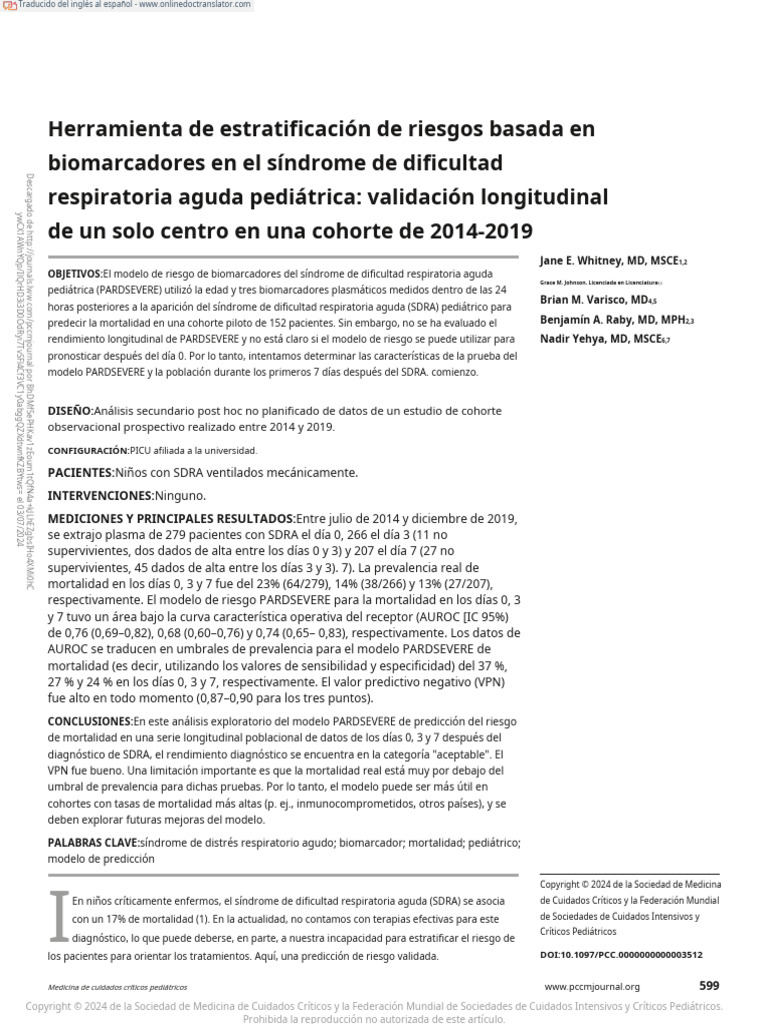 Biomarker Based Risk Stratification Tool In.4.en - Es | PDF