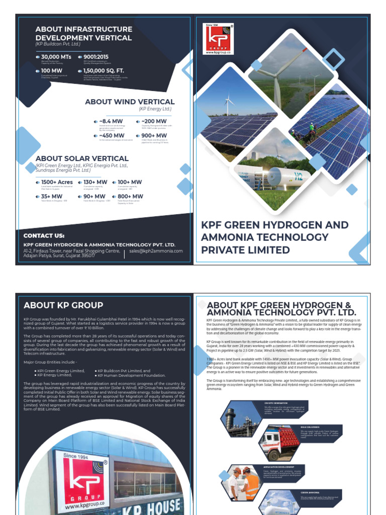 KPF Green Hydrogen Brochure 1 | PDF | Renewable Energy | Technology ...