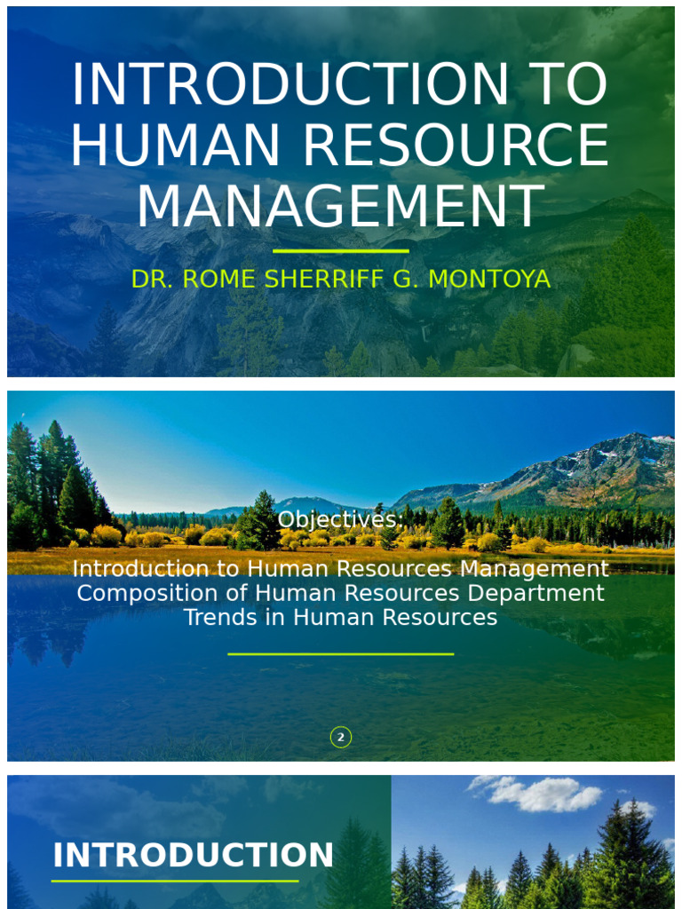 Introduction To Human Resource Management | PDF