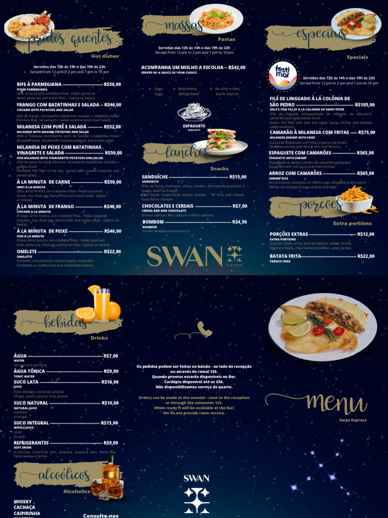 Folder A3 - Menu Swan Expres | PDF