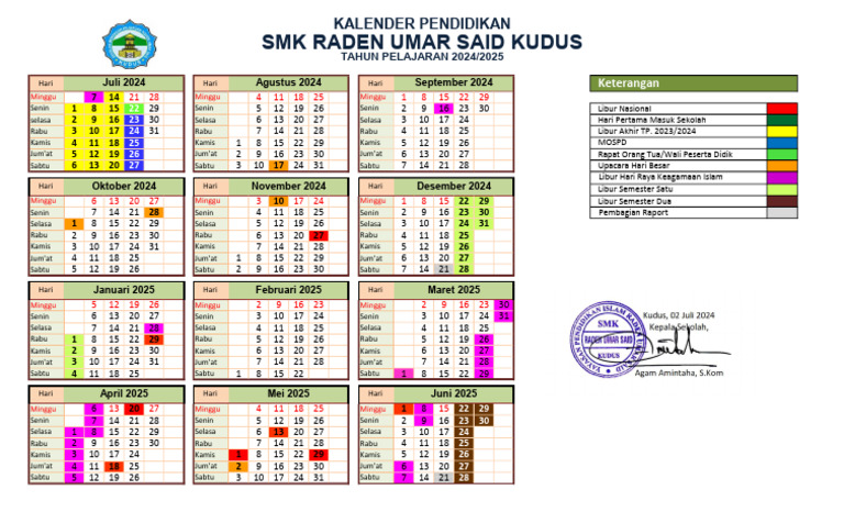 Kaldik SMK RUS 2024 2025 | PDF