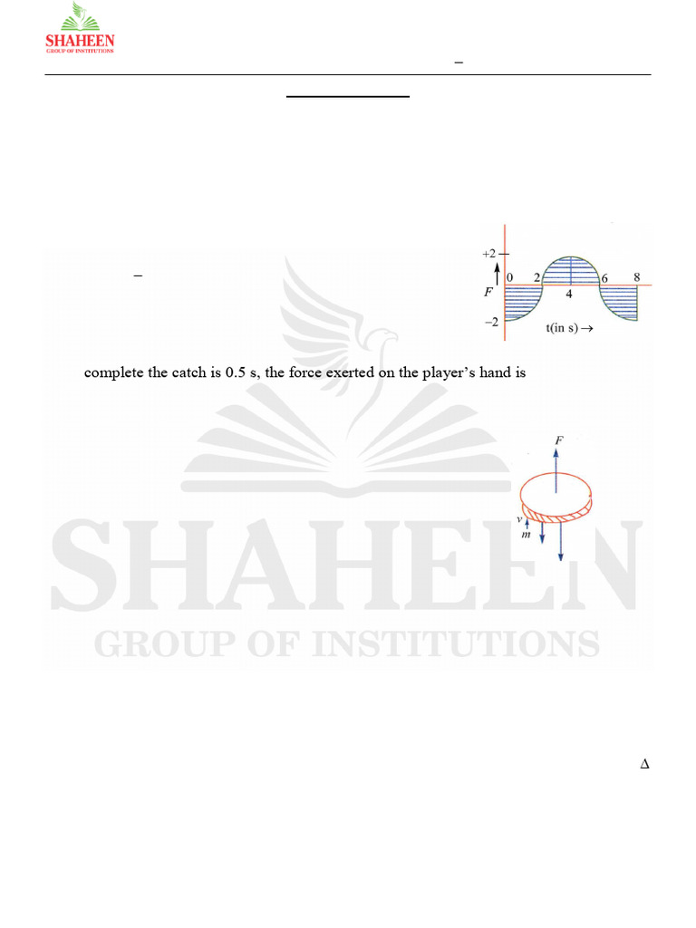 Physics Worksheet-36 (Laws of Motion-1) | PDF