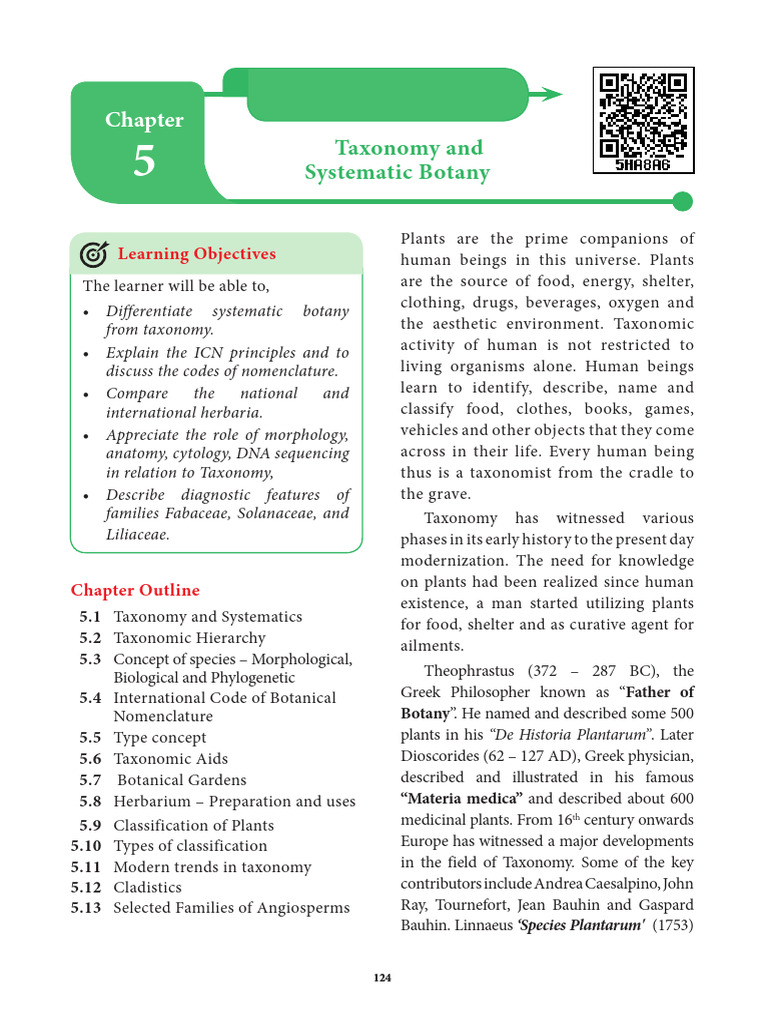 Tamilnadu Board Class 11 Botany Chapter 5 | PDF