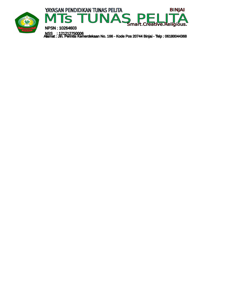 Kop Surat Terbaru MTs TP 2023 | PDF