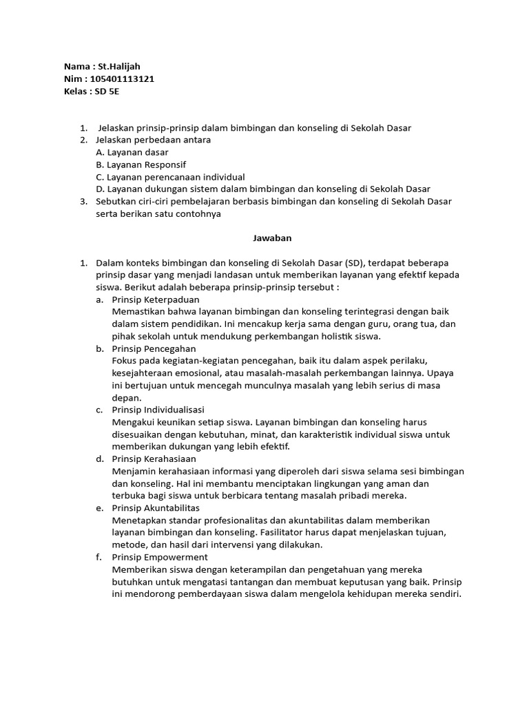 ST - Halijah 105401113121 | PDF