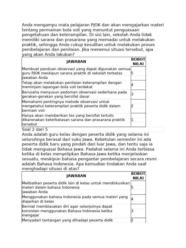 Jawaaban Soal PPA 1,2, 3 MODUL 1 | PDF