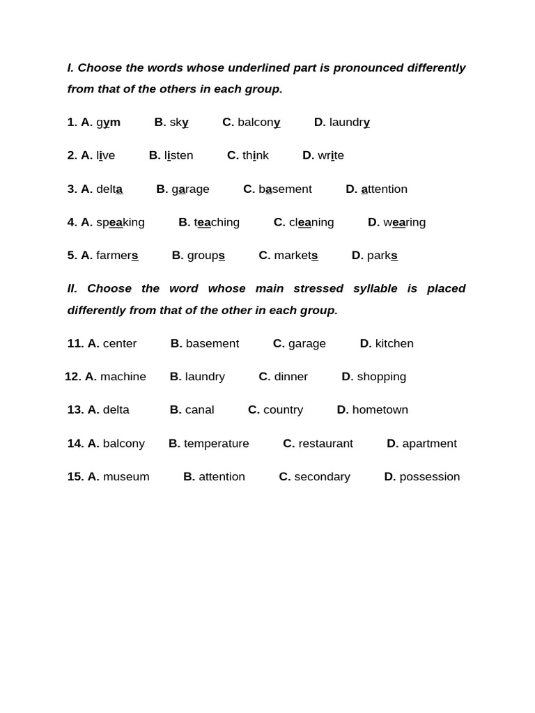 (6th Grade) Unit 1 - O Test - House | PDF