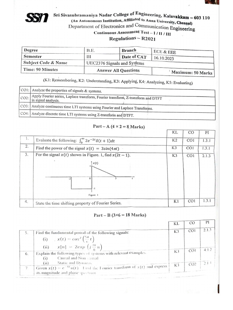 Signals and Systems | PDF