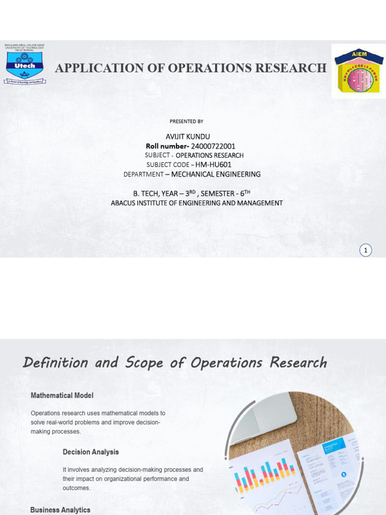 Operation Research | PDF