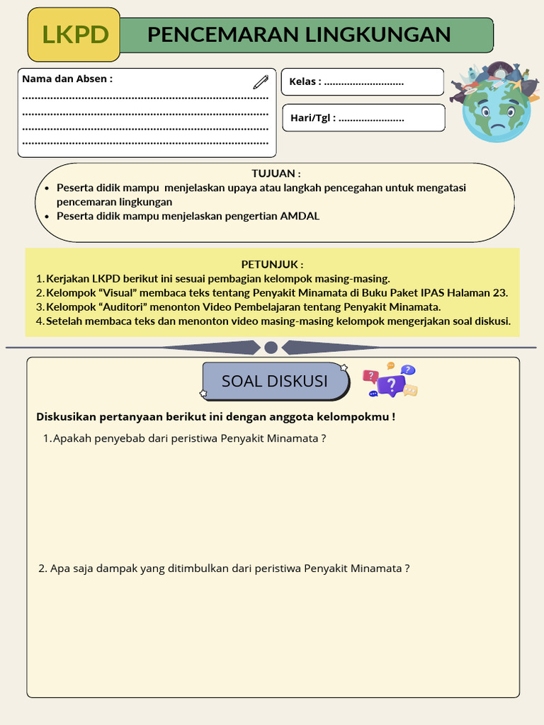 LKPD Pencemaran Lingkungan | PDF