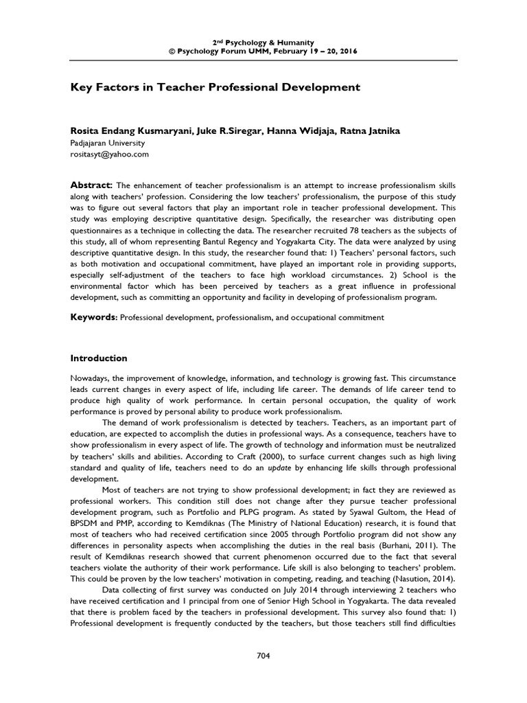 Teacher Professional Development | PDF